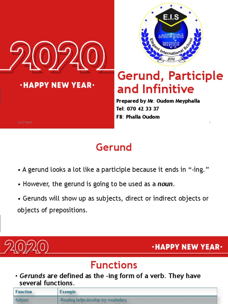 Understanding Gerunds, Participles, Infinitives | PDF