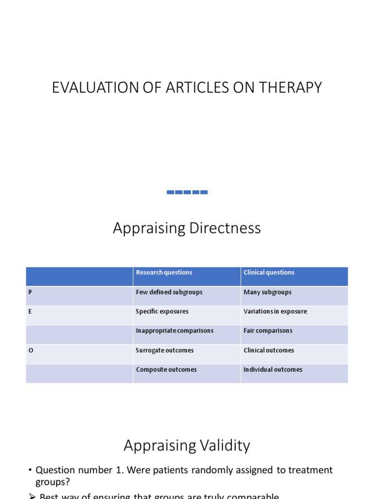 Presentation On Therapy | PDF