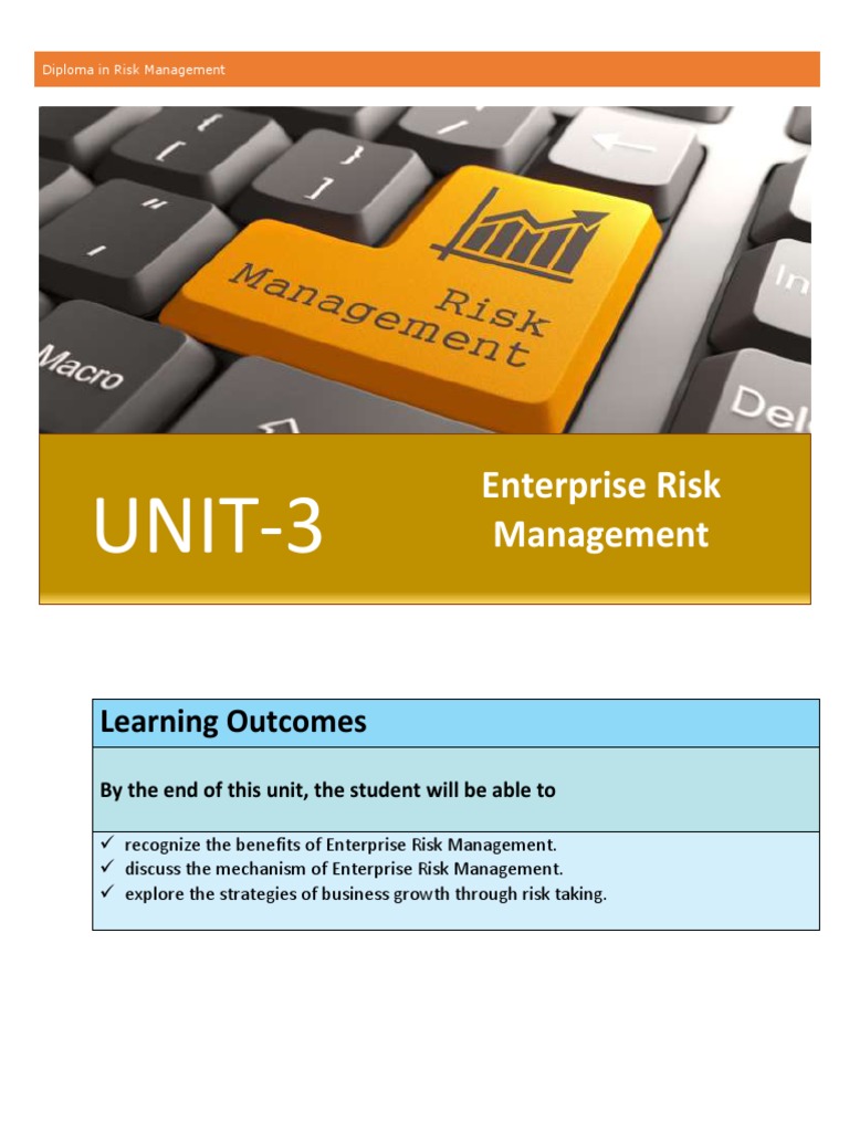 1554207867unit 3 What Is Enterprise Risk Management | PDF | Risk ...