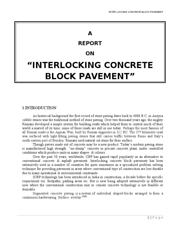 Interlocking Paving Concrete | PDF | Road Surface | Concrete