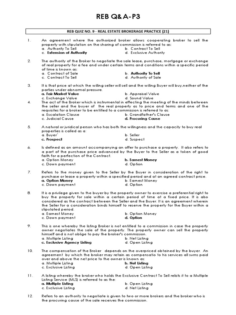 Reb Q&a - P3 PDF | PDF