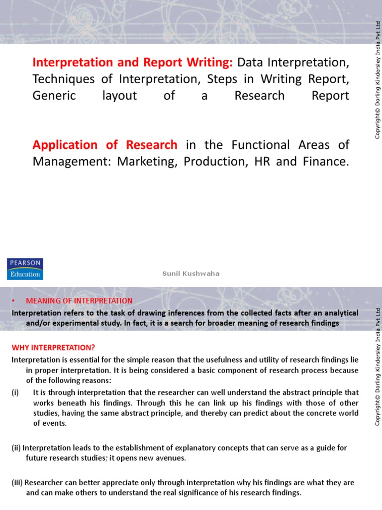 Interpretation and Report Writing | PDF