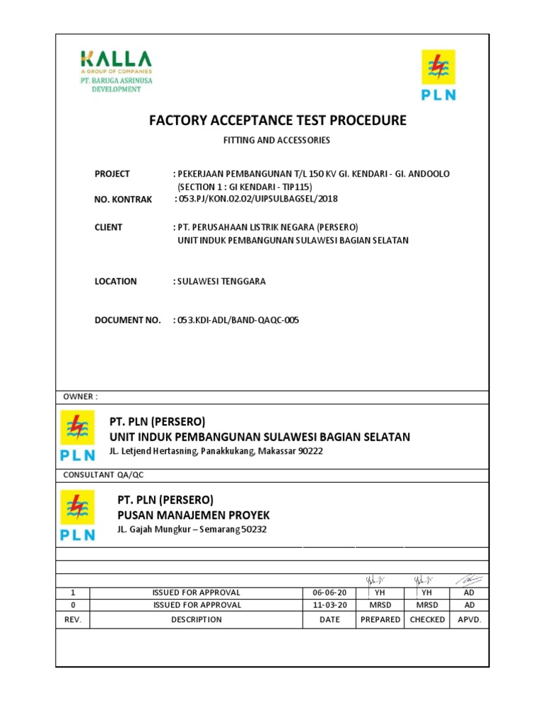 FAT-REPORT Final PLPS 82336-43 - ITP 150kV KENDARI ANDOOLO SECT 1 Rev1 ...