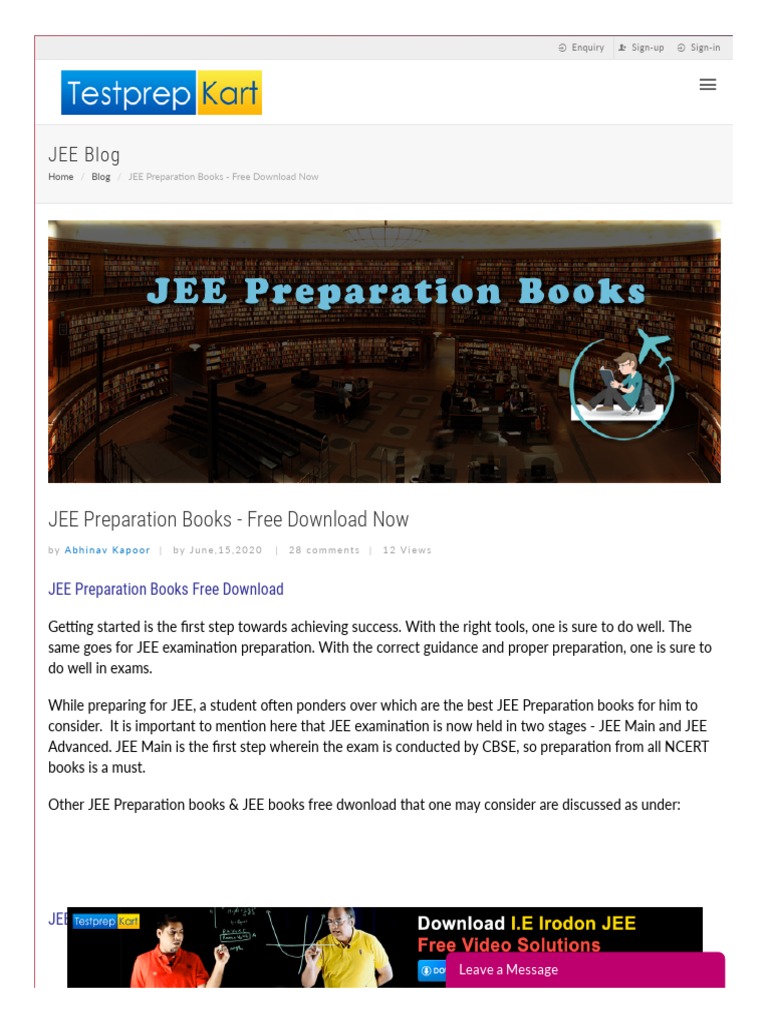JEE Books | PDF | Teaching Methods & Materials