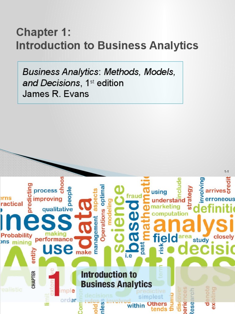 Evans Analytics1e PPT 01 | PDF