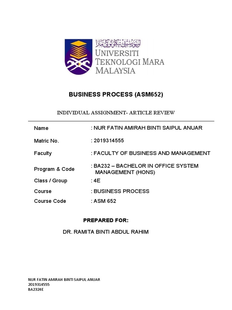Business Process Reengineering Case Study | PDF