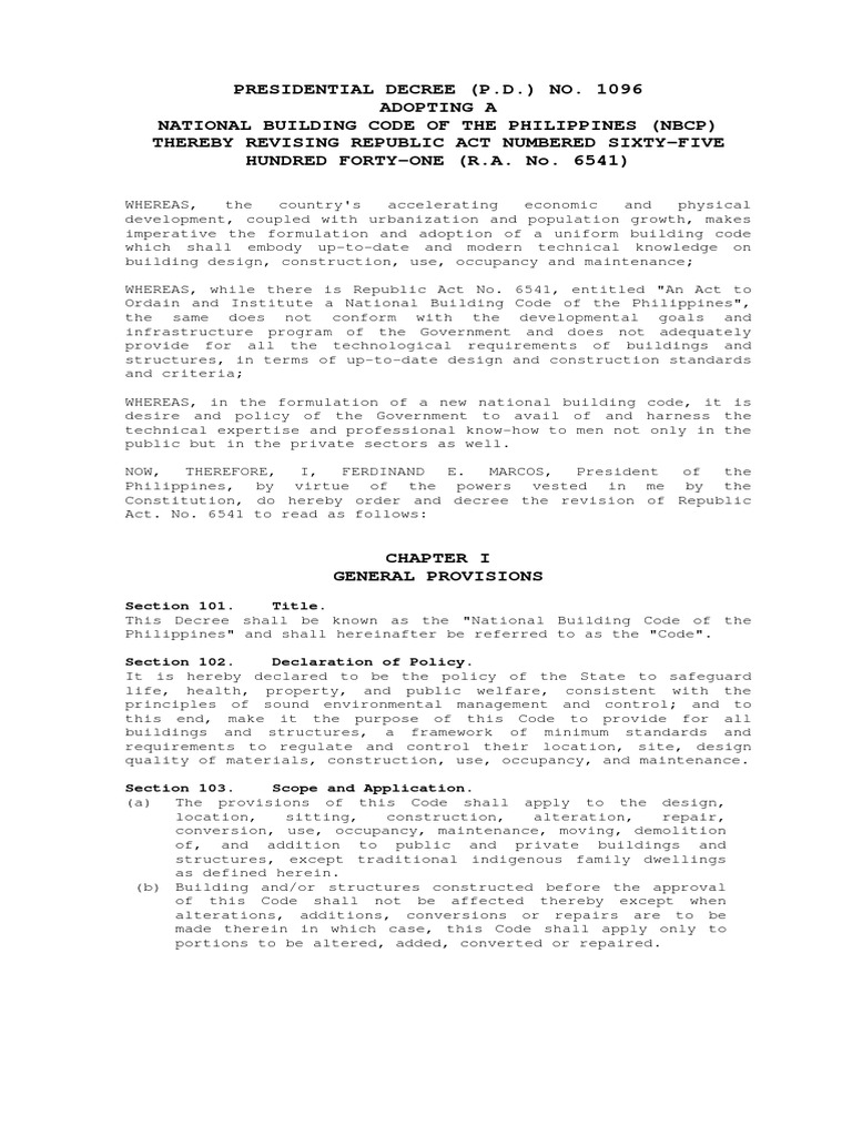 National Building Code of The Philippines PDF | PDF