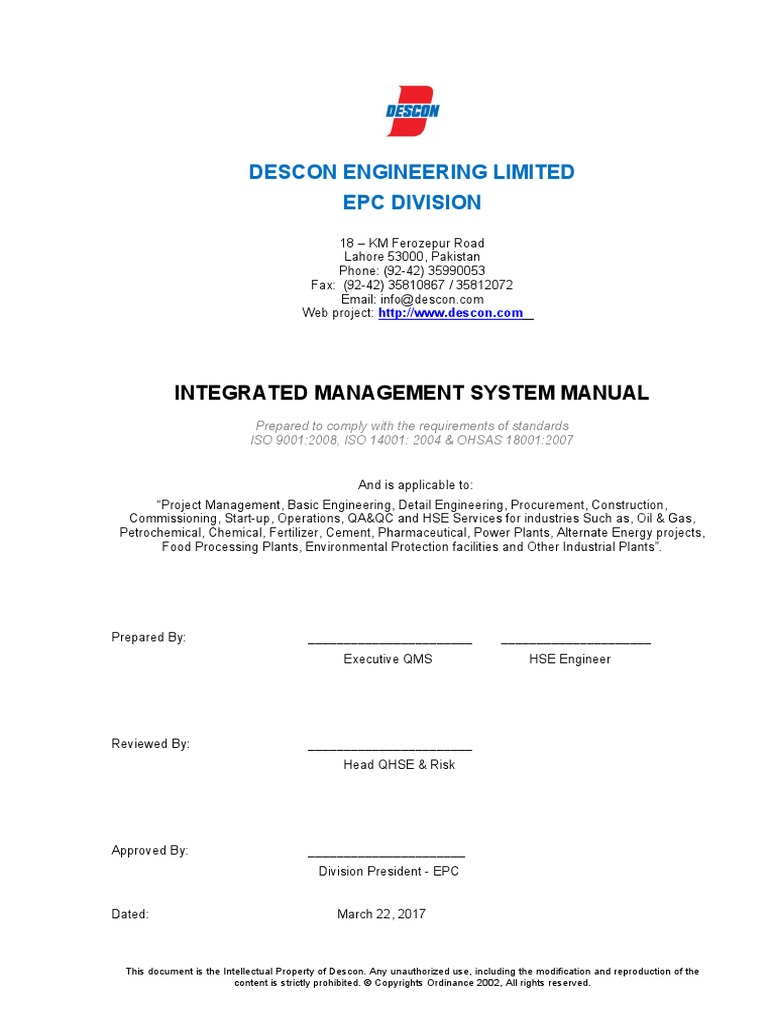 EPC Division IMS Manual | PDF
