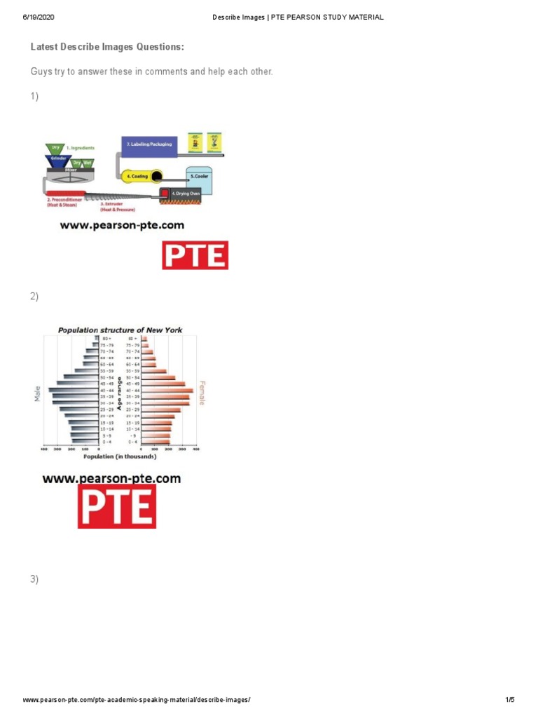 Describe Images - Pte Pearson Study Material | PDF