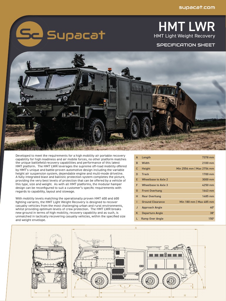 HMT LWR: Specification Sheet | PDF | Four Wheel Drive | Transportation ...