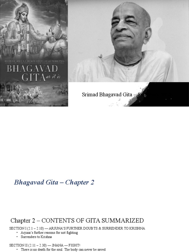 Srimad Bhagavad Gita - Summary Study | PDF