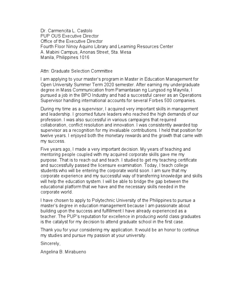 Letter of Intent | PDF