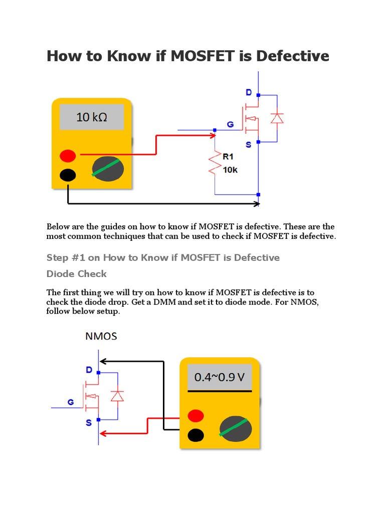 How To Know If MOSFET Is Defective | PDF | Mosfet | Field Effect Transistor