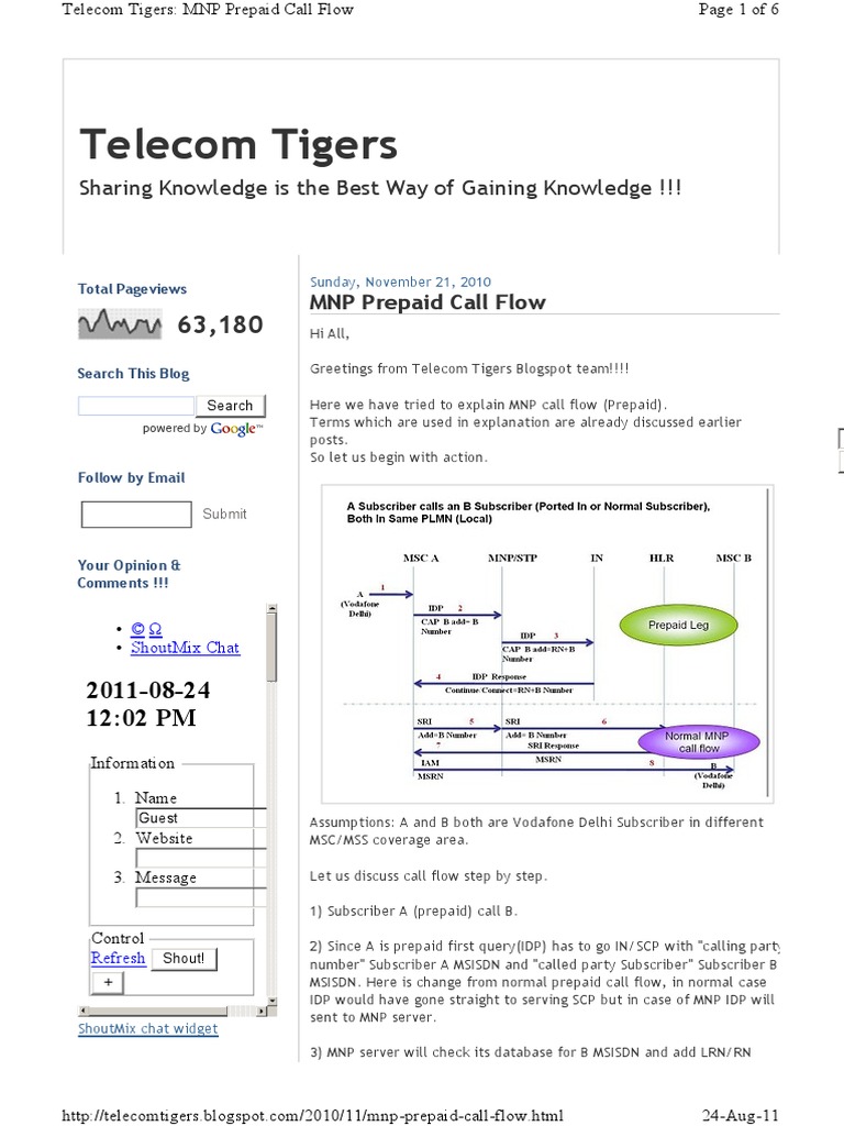 MNP Prepaid Call Flow PDF | PDF | Telecommunications Standards ...