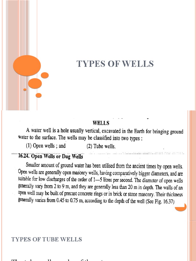 Types of Wells | PDF