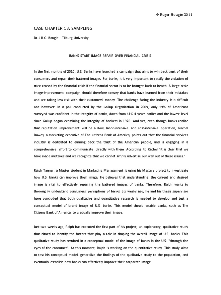 Case Chapter 13: Sampling | PDF | Qualitative Research | Quantitative Research