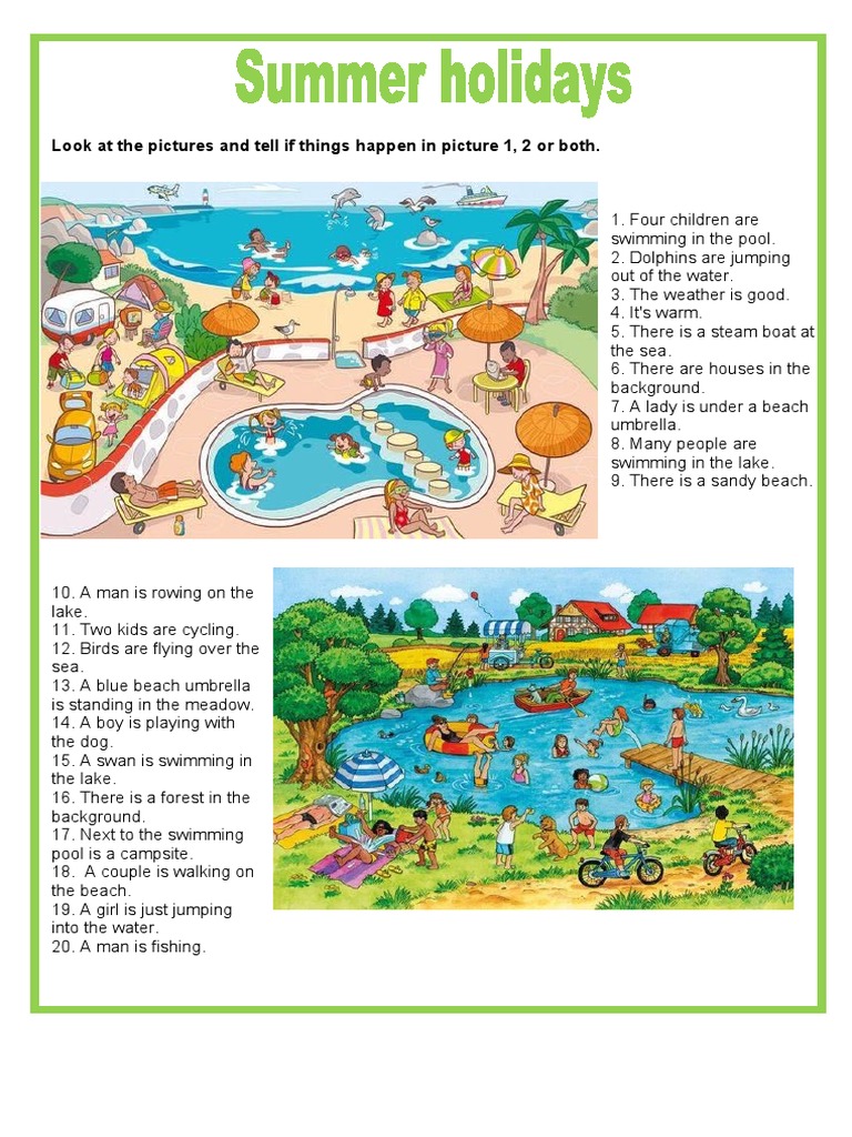 Scenes from Summer Activities: Identifying Details that Occur in ...