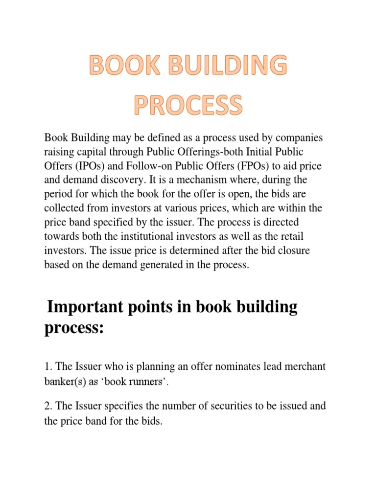 Book Building Process PDF | PDF