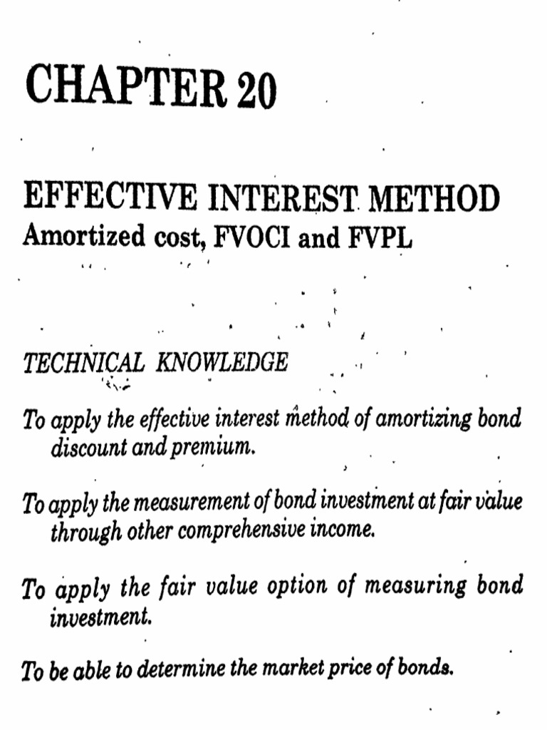 Effective Interest Method for Bonds | PDF