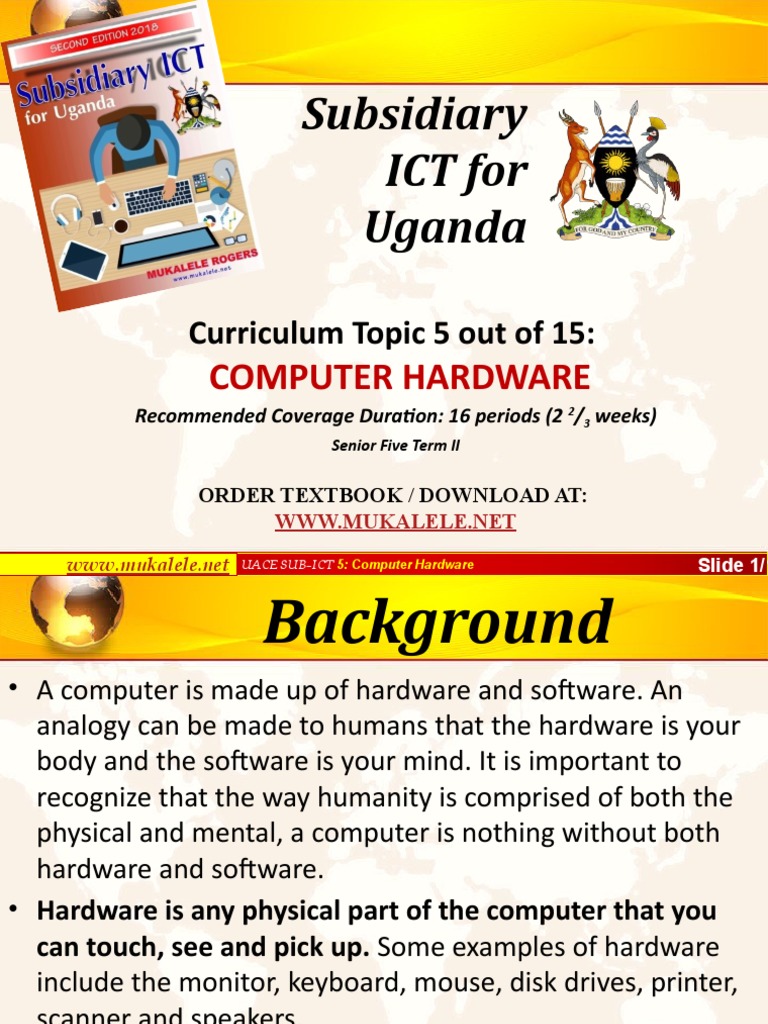 Subsidiary ICT For Uganda: Computer Hardware | PDF | Games & Activities