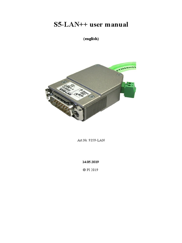 En Handbuch S5-LAN PDF | PDF