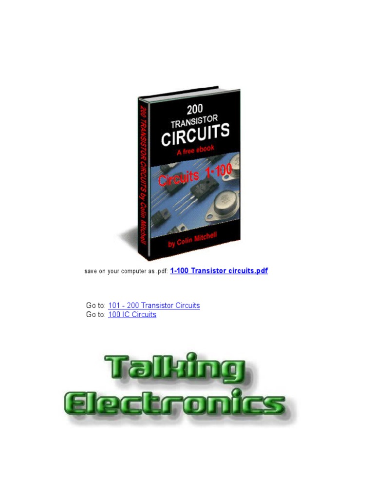 100 Transistor Circuits Guide | PDF