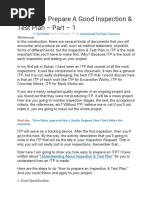 Inspection and Test Plan (ITP) Guide | PDF | General Contractor ...