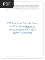 PTE Essay Template With Sample Answers | PDF | Essays | Reason