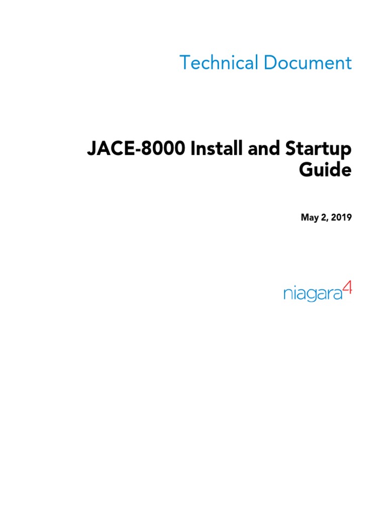 JACE-8000 Install and Startup Guide: Technical Document | PDF