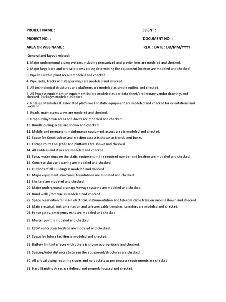 30% Model Review Checklist | PDF