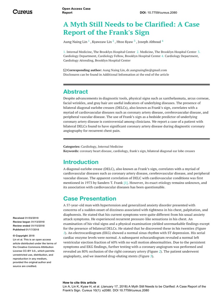 Artigo - A Myth Still Needs To Be Clarified-A Case Report of The Frank ...