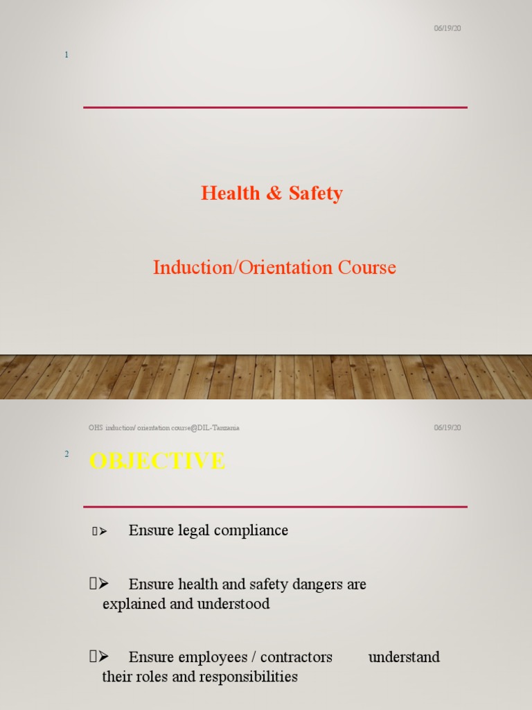 Health & Safety Induction | PDF | Personal Protective Equipment ...