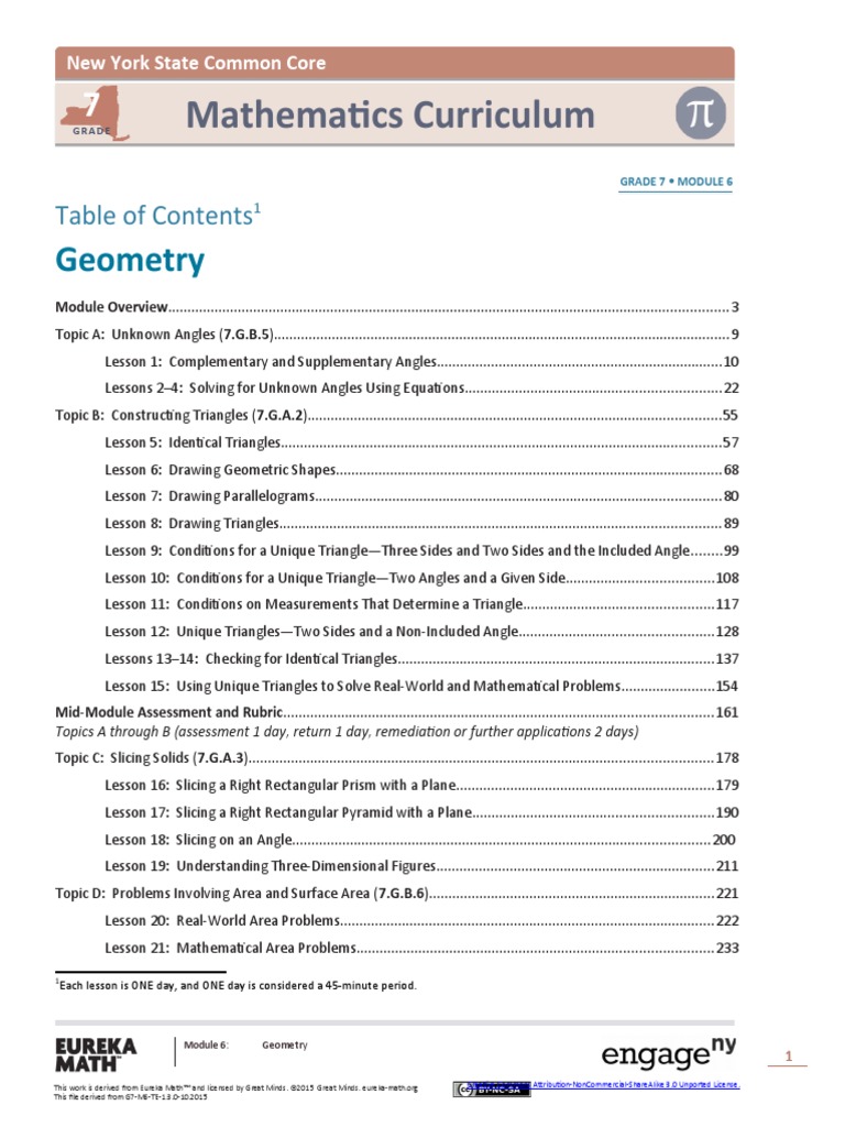Math g7 m6 Module Overview | PDF