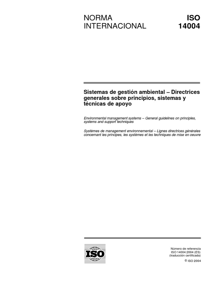Iso 14004 2004 PDF | PDF