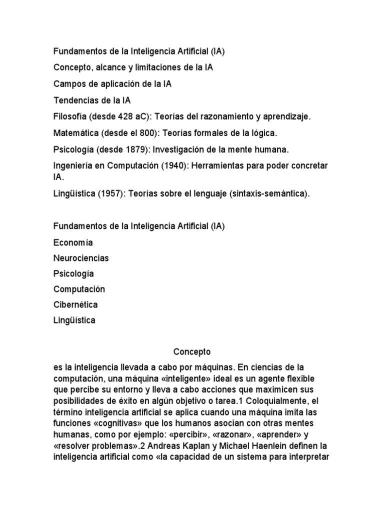 Fundamentos de La Inteligencia Artificial | PDF | Inteligencia ...
