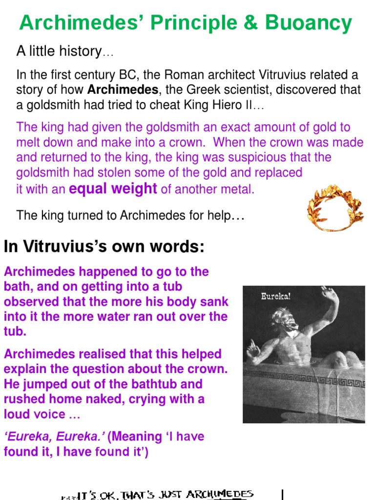 Archimedes Principle Explained | PDF