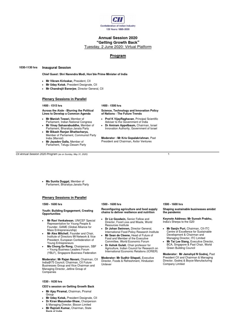 AGM 2020 Program - 31 May PDF | PDF