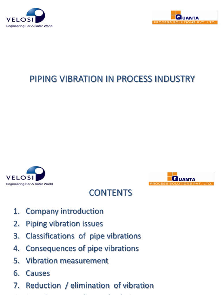 Piping Vibration Solutions Guide | PDF | Pump | Gas Technologies