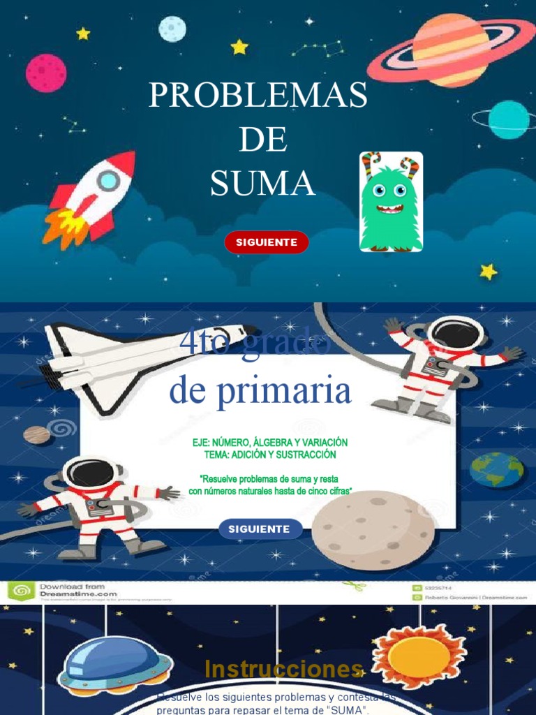 Juego Interactivo - 4to Grado - La Suma - Resolución de Problemas | PDF ...