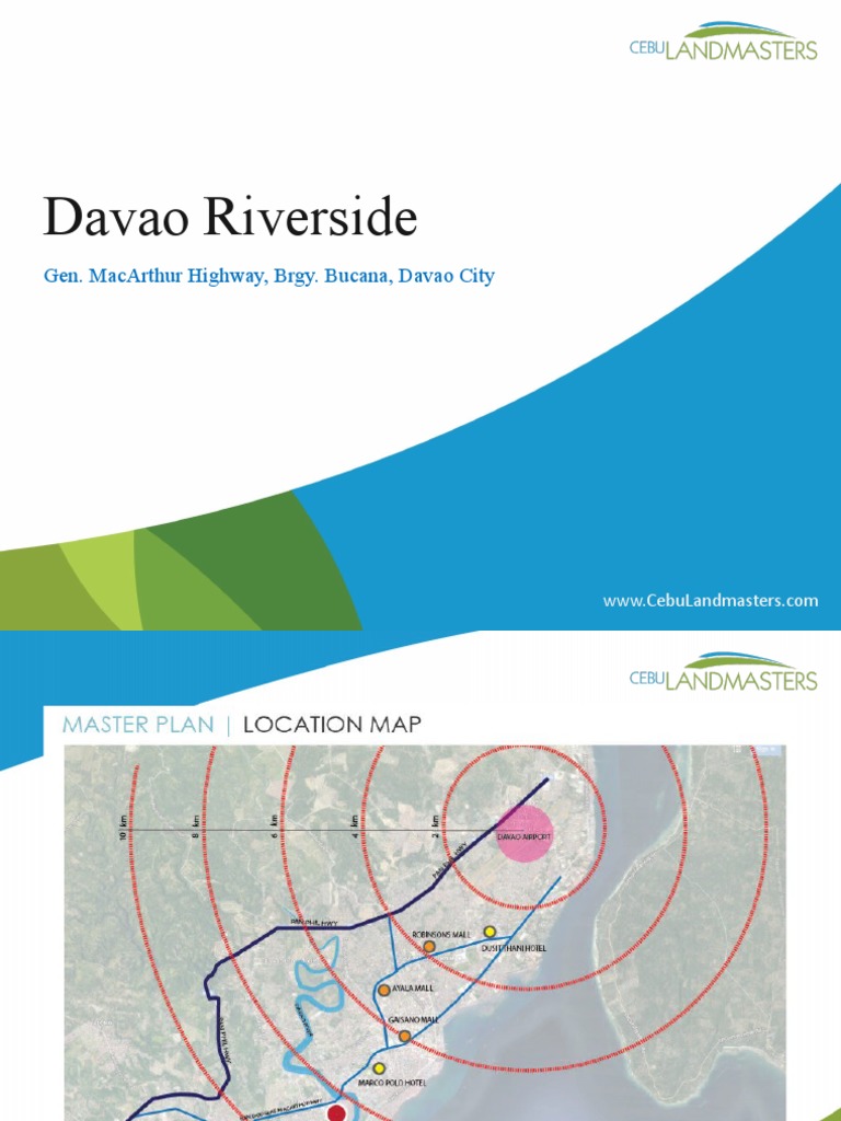 Davao Riverside: Gen. Macarthur Highway, Brgy. Bucana, Davao City | PDF