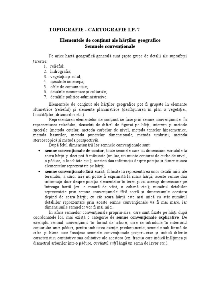 Semne Conventionale Topometrie | PDF