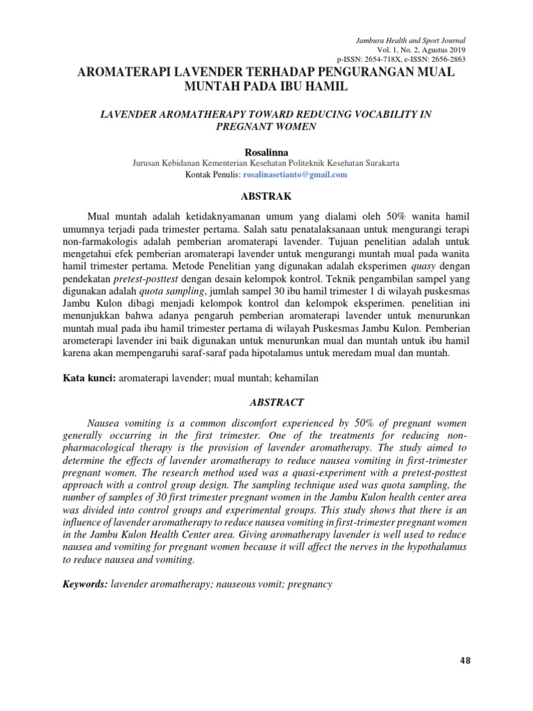 Aromaterapi Lavender PDF | PDF