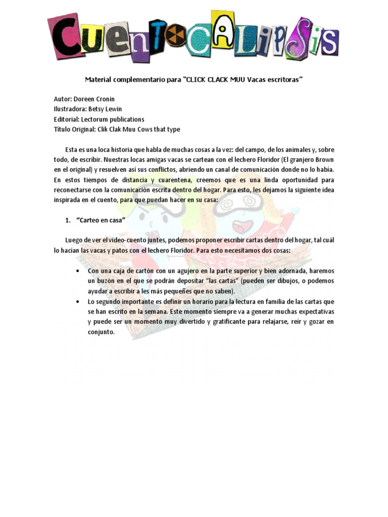 CLICK CLACK MUU Vacas Escritoras MC PDF | PDF