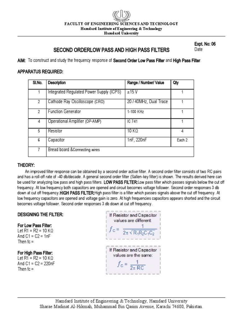 Expt 06 LP & HP UPDATED | PDF