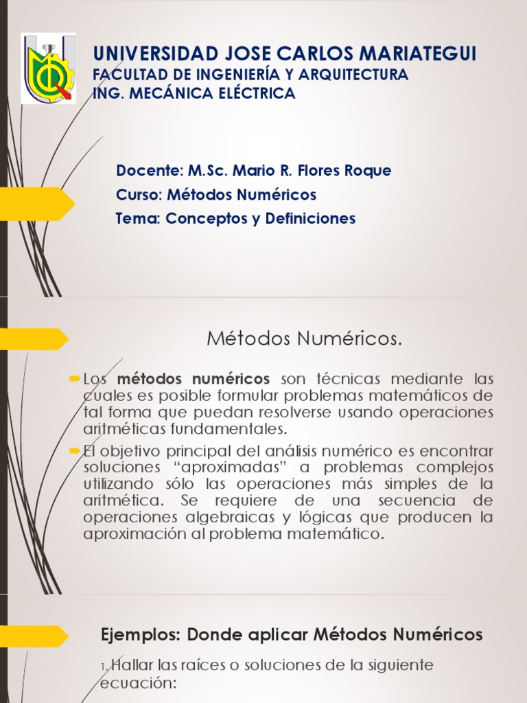 Métodos Numéricos Teoría PDF | PDF