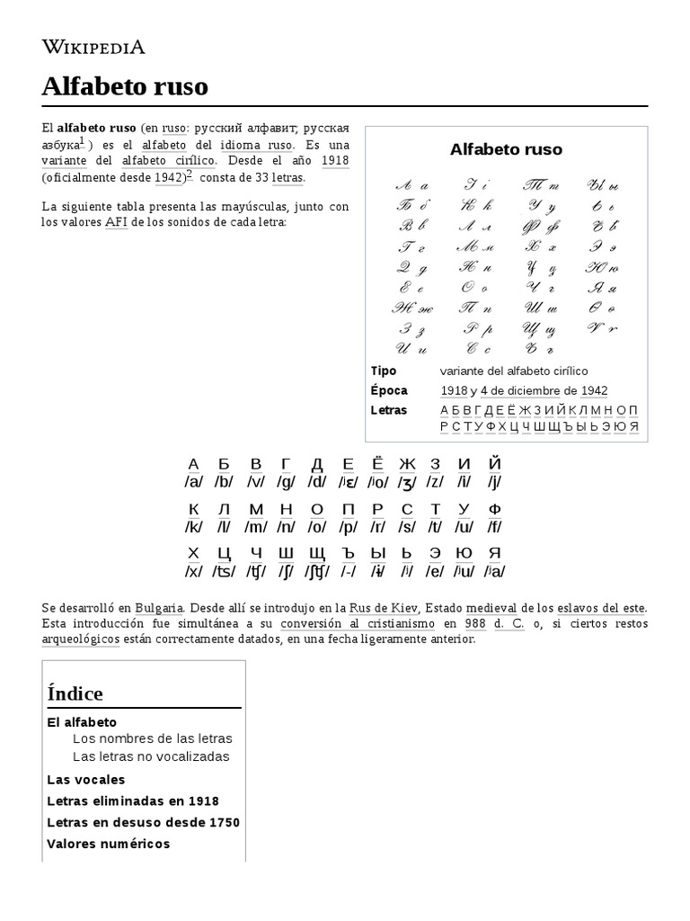 Abecedario Ruso Abecedario Ruso ¡Esto Es Lo + IMPORTANTE!
