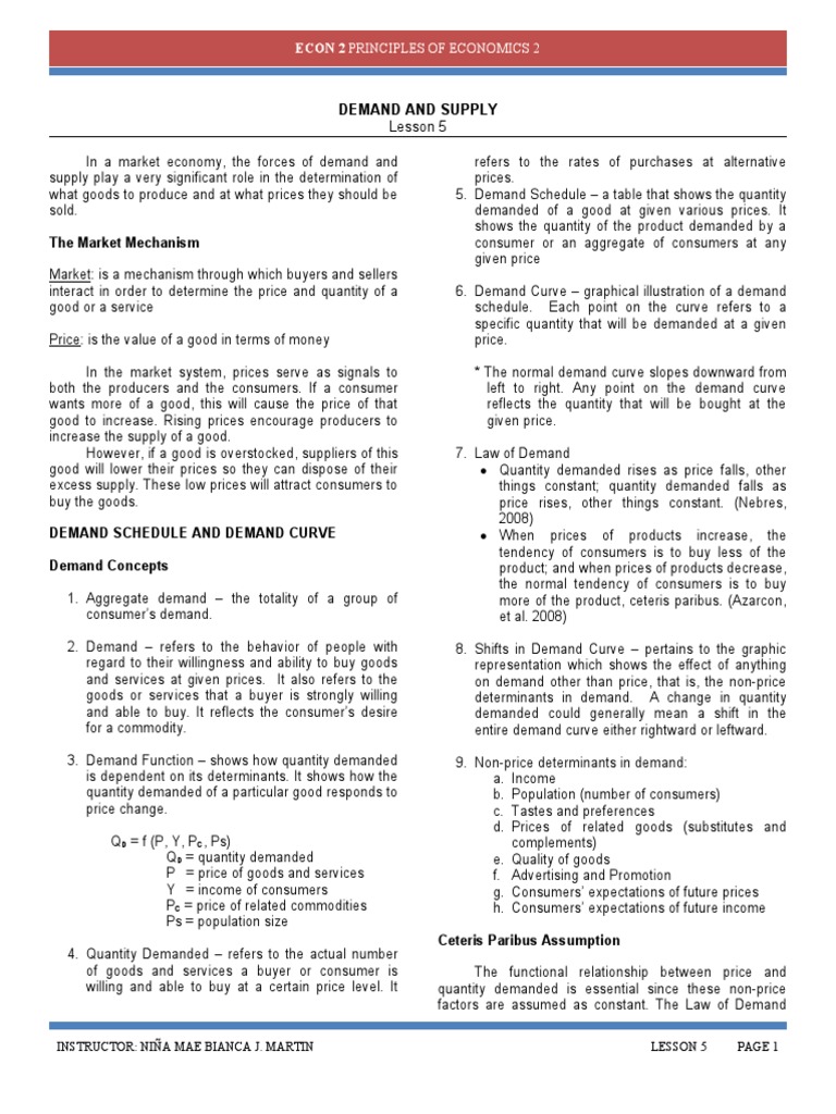 05 Demand and Supply | PDF | Demand | Supply (Economics)