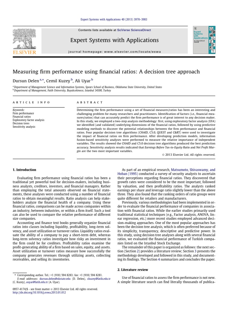 Expert Systems With Applications: Dursun Delen, Cemil Kuzey, Ali Uyar | PDF