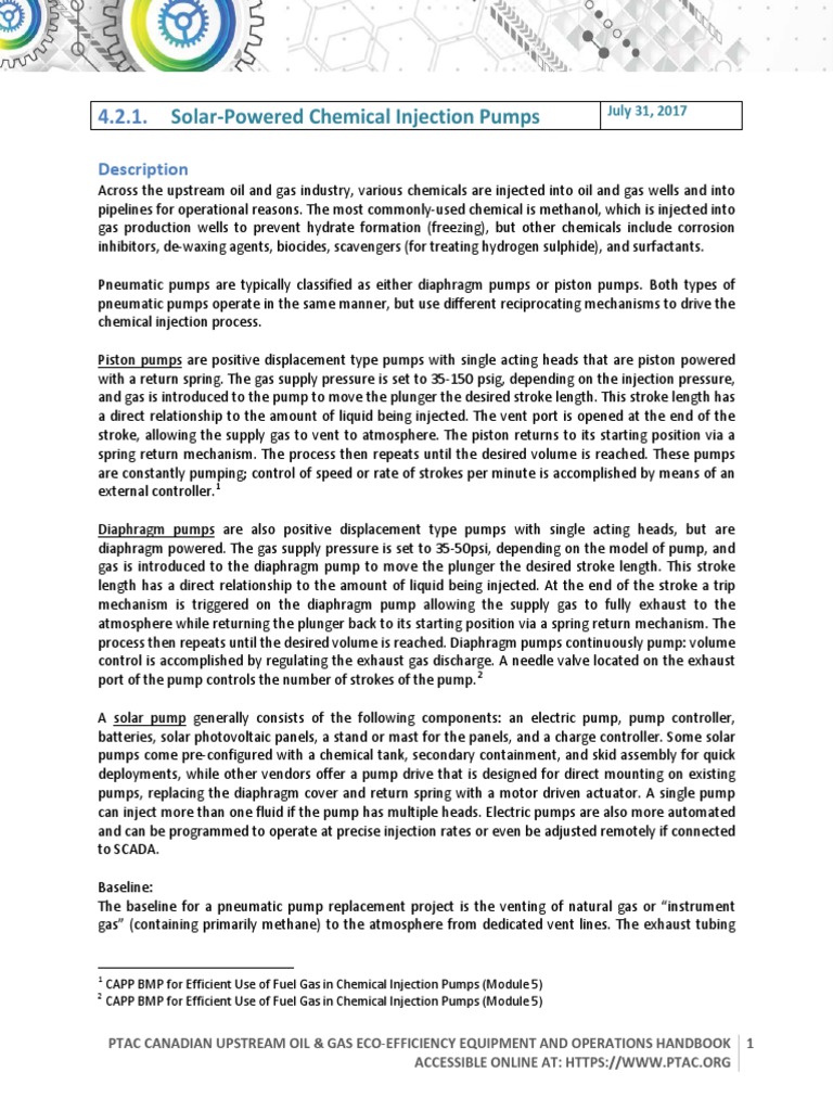 Solar Chemical Injection Pumps Guide | PDF