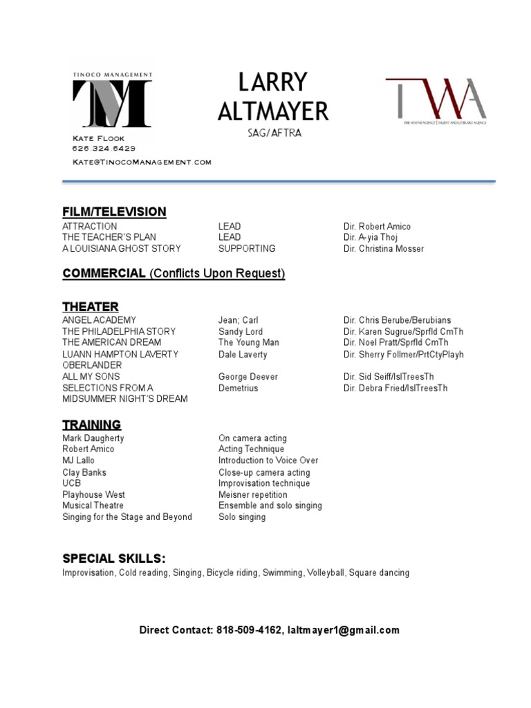 Larry Altmayer Resume | PDF | Art